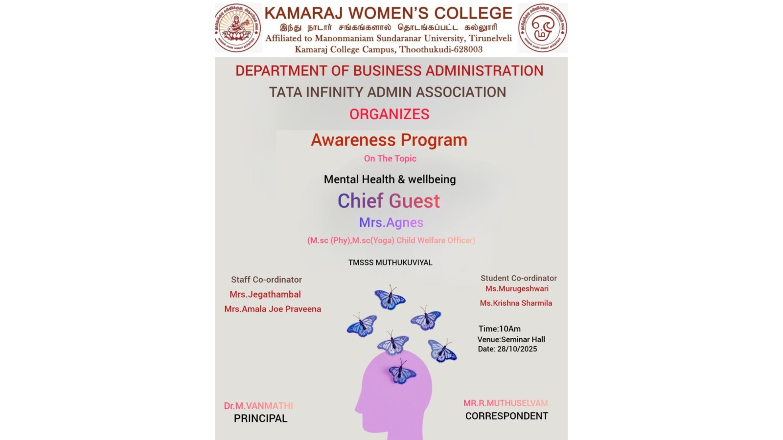 5 Key Insights from the Mental Health Awareness Program at Kamaraj ...